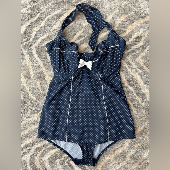 Panache | Swim | Pinup Looking Panache Polka Dot Tankini Swim Suit ...
